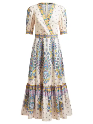Etro Paisley-print Midi Dress - White