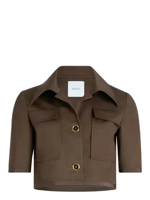 Patou Cropped Jacket - Brown