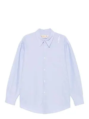 Marni Logo-embroidered Shirt - Blue