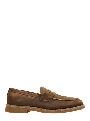Eleventy Suede Loafers - Brown