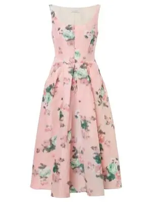 Philosophy Di Lorenzo Serafini Floral Midi Dress - Pink