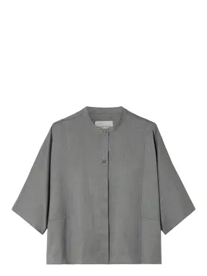 Loulou De Saison Aylin Wool Shirt Gray
