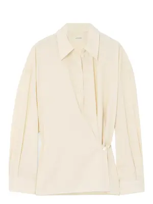 LEMAIRE Wrap-effect Shirt - Cream