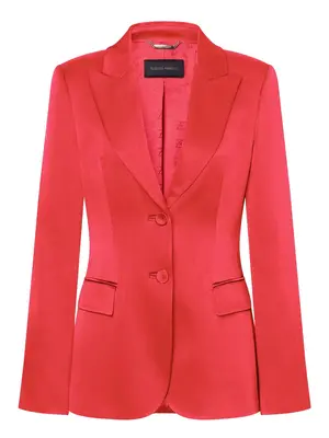 Alberta Ferretti Satin Blazer - Red