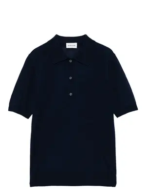 P.a.r.o.s.h Fine-knit Polo Top - Blue
