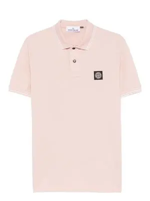 Stone Island Compass-patch Polo Shirt - Pink