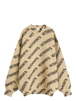 Vetements Monogram Knit Jumper - Taupe