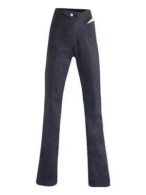 JENDUE Davidson Cut Out Wide Leg Trousers - Deep Blue