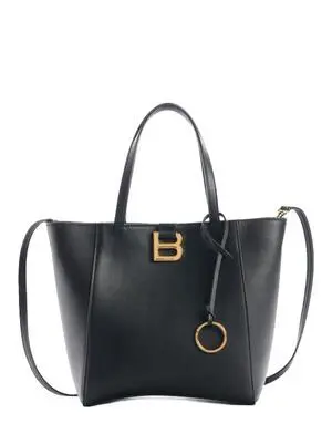Balenciaga Small Hourglass Soft Leather Tote - 1000 Black