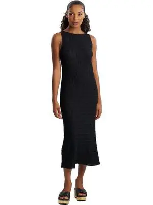 Natori Waves Maxi Dress - Black