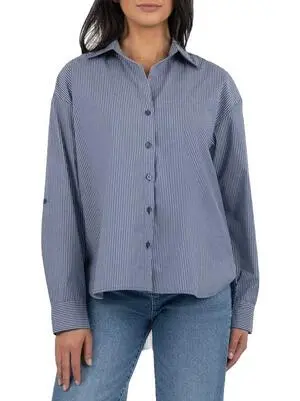 Kut From The Kloth KUT From The Kloth Kaiya Boyfriend Shirt Blue/ White