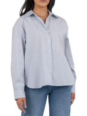 Kut From The Kloth Kaiya Boyfriend Shirt - White/blue