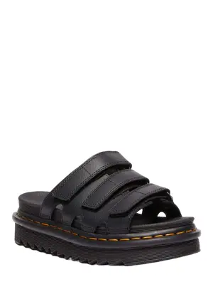 Dr. Martens Raine Athena Leather Slides - Black