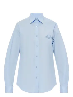 Moschino Embroidered Logo Shirt - Blue
