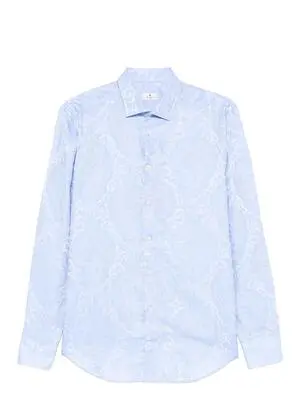 Etro Patterned-jacquard Shirt - Blue