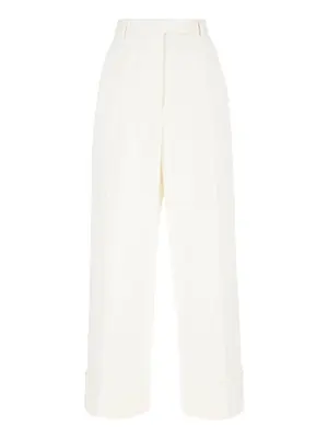 Thom Browne High-waisted Trousers - White