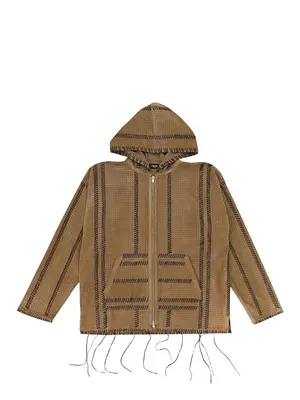Amiri Perforated Hooded Jacket - Brown