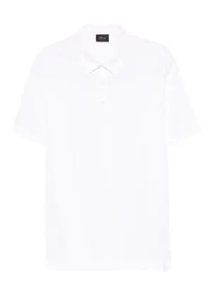 Brioni Piqué Cotton Polo Shirt - White