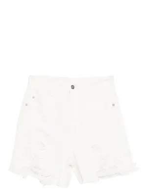 Ermanno Scervino Floral Lace Appliqué Shorts - White