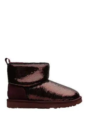 UGG Classic Mini Mirror Ball Boots - Red