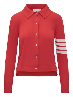 Thom Browne Thom Browne 4-Bar Polo Shirt 600 Red