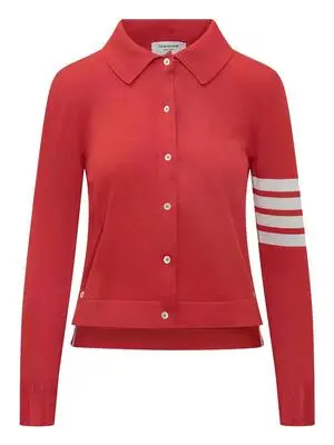 Thom Browne 4-bar Polo Shirt - Red