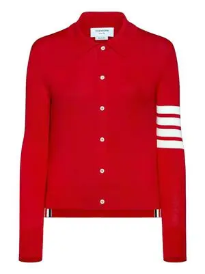 Thom Browne Thom Browne 4-Bar Polo Shirt Red