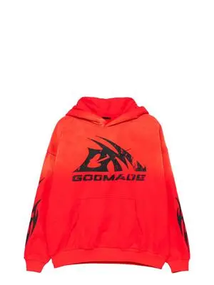 GODMADE Logo Print Hoodie - Red