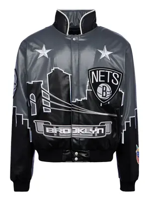 JEFF HAMILTON X Brooklyn Nets Skyline Jacket - Black