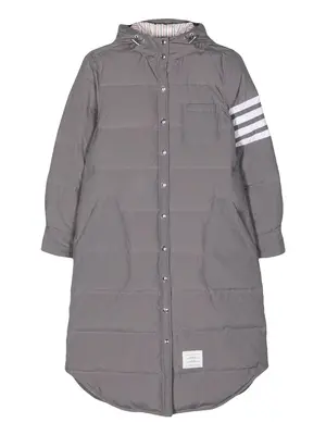 Thom Browne Side-stripe Detail Padded Coat - Grey