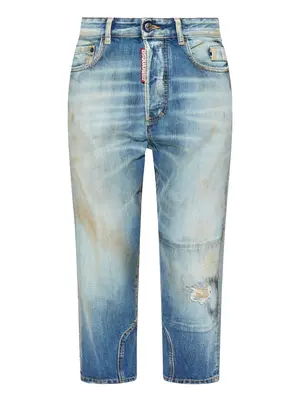 Dsquared2 Distressed Cropped Jeans - Blue