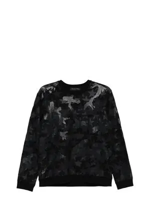 Valentino Garavani Camouflage Star-print Sweatshirt - Black