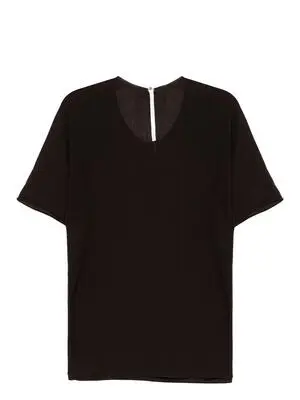 LABEL UNDER CONSTRUCTION Raw Edge T-shirt - Brown