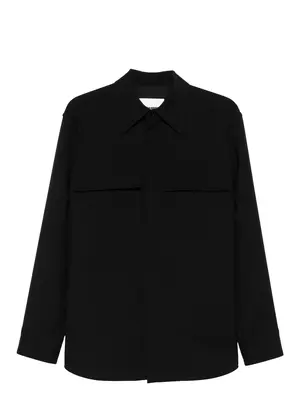 JIL SANDER Wool Overshirt - Black