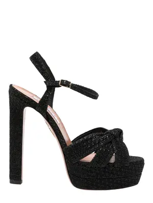 AQUAZZURA 140mm Nina Sandals - Black