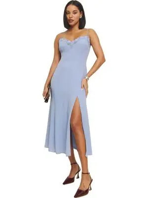REFORMATION Lucine Lace Dress Blue