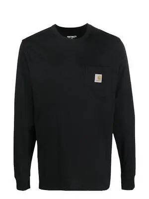 Carhartt Wip Long Sleeve Pocket T-shirt - Black