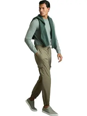 REISS Reiss Lavenham Technical Cargo Trousers Olive
