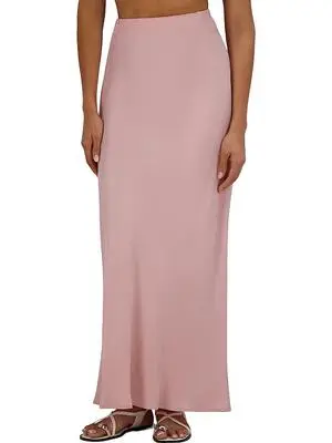 POINT Point Brushed Straight Skirt Mauve