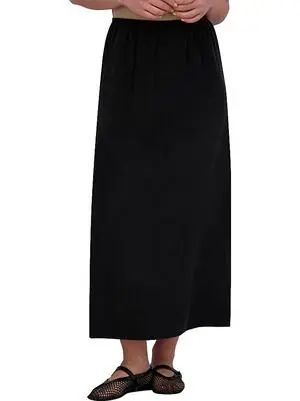 POINT Point Brushed A-Line Skirt Black