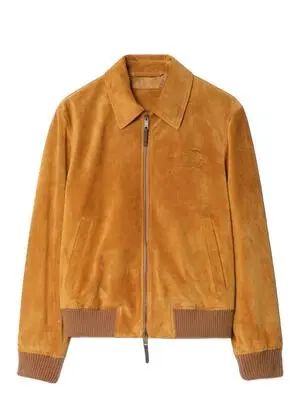 Burberry Suede Harrington Jacket - Tan