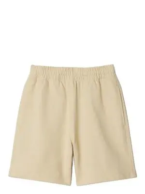 Burberry Burberry Appliqué Check Cotton Shorts Nutmeg