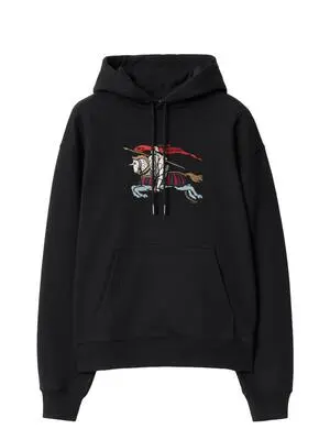 Burberry Ekd Cotton Hoodie - Black