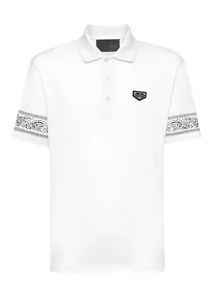 Philipp Plein Paisley Gothic Plein Polo Shirt - White