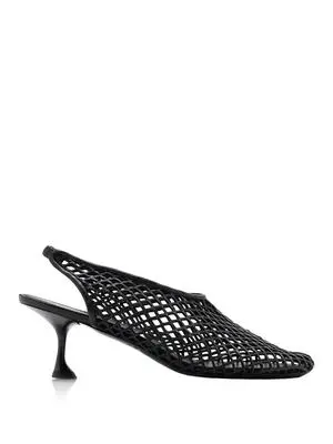 Proenza Schouler Leather Slingback Pumps - Black