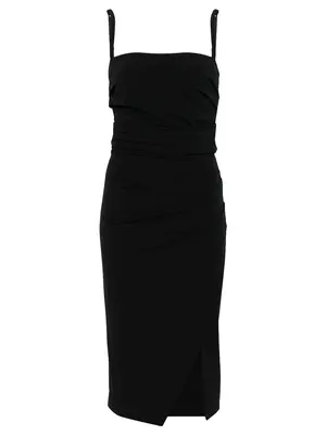 Dolce & Gabbana Draped Midi Dress - Black