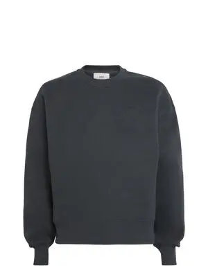 AMI Paris Cotton De Coeur Sweatshirt - Black