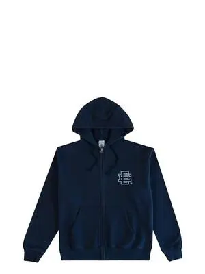 ERIC EMANUEL EE Basic Zip Up Hoodie (FW24) Navy Blue/white