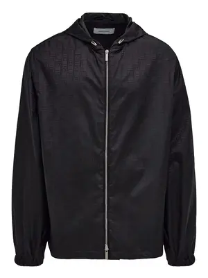 FERRAGAMO Monogram Windbreaker - Black