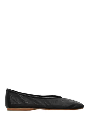 FORTE_FORTE Tulle Ballet Flats - Black